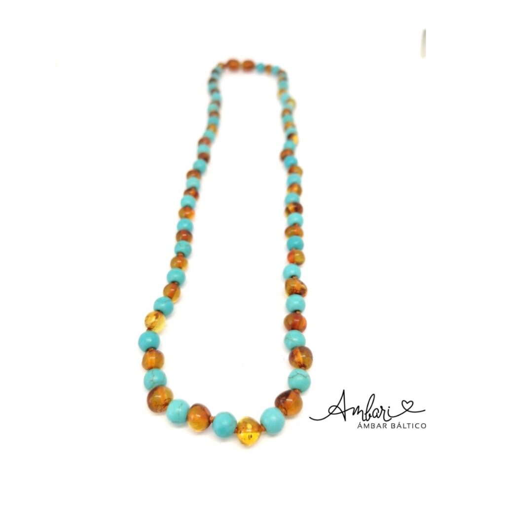 Collar de Ámbar Adulto Turquesa | Ambari